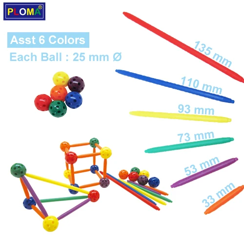 PLOMA Education Construction Rod and Vertex Ball 3D Puzzle Toy