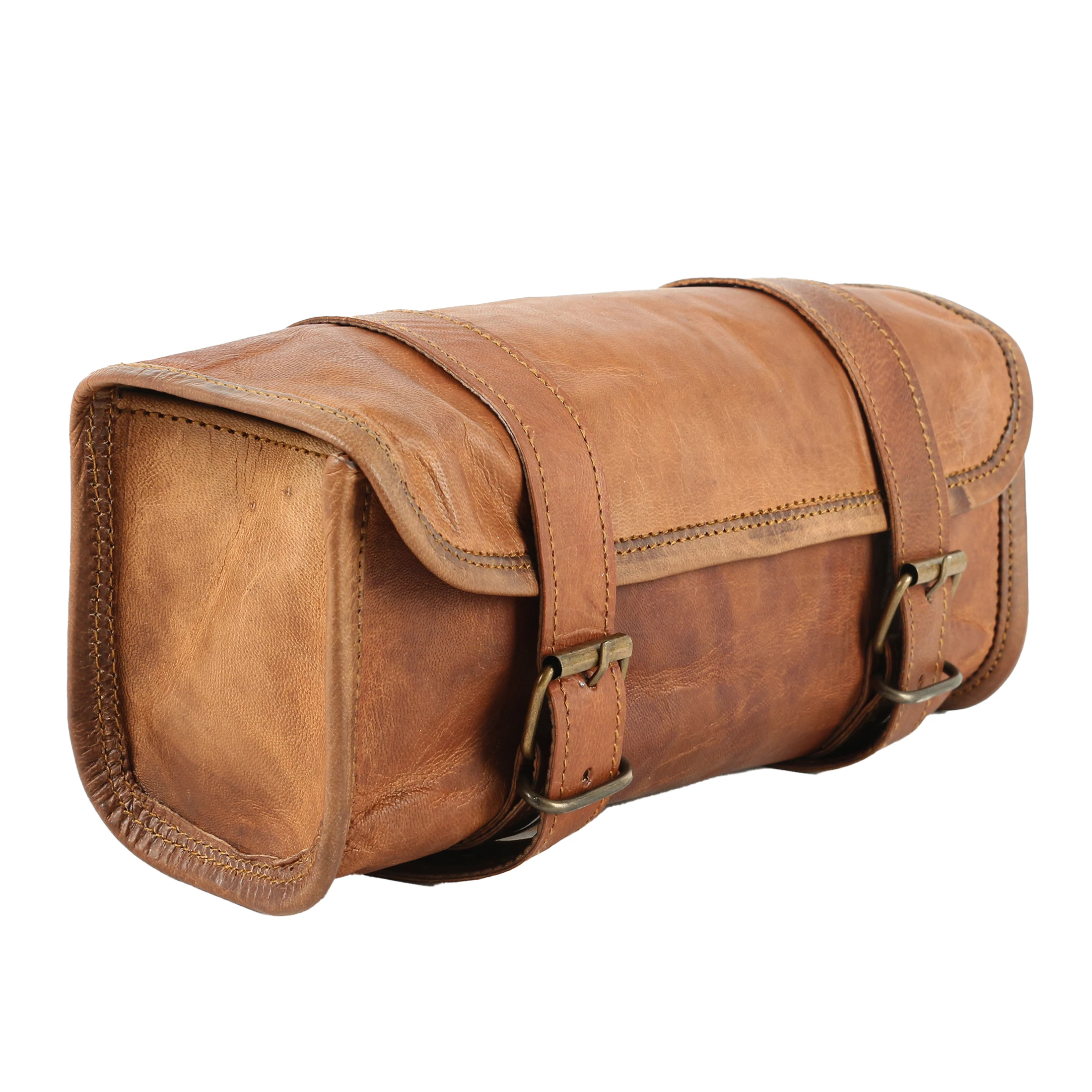 Handmade Leather Handlebar Bag Brown Saddle Motorcycle Bag Bicycle Tool ...