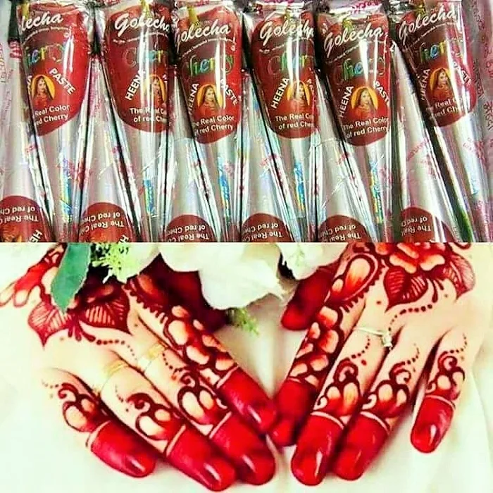 Golecha Cherry Henna Cone for Temporary Tattoo - 25g