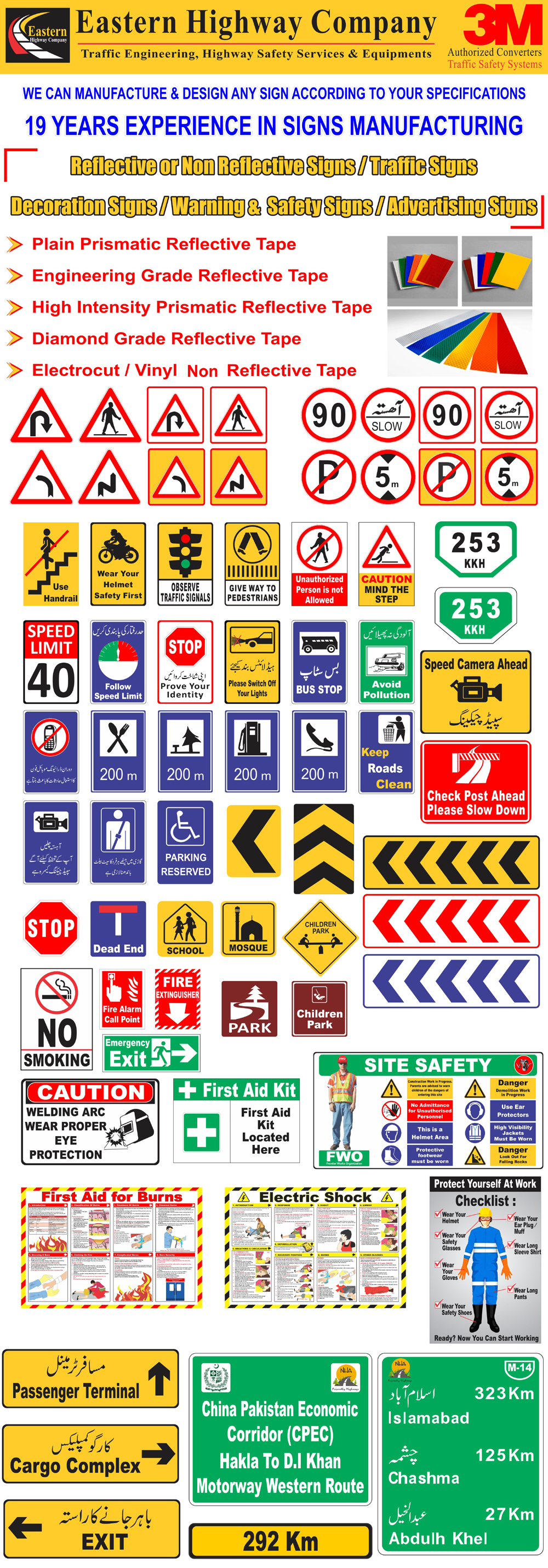 Custom CorFlute Plastic PVC Traffic Safety Warning Signs Reflective ...