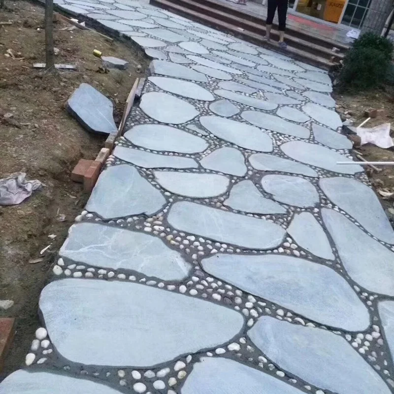 Irregular Pavers - Natural Sliced Pebble Stepping Stones