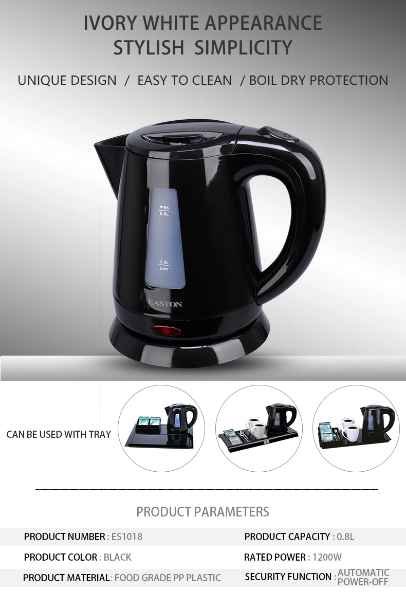 Five Star Hotel Dedicated Manufacture Desktop Plastic 0.8l 220v Hotel ...