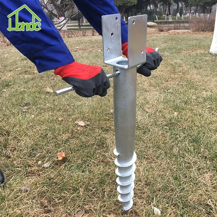 U-shaped Galvanized No Dig Ground Screw Anchors For Mailbox Posts - Buy ...