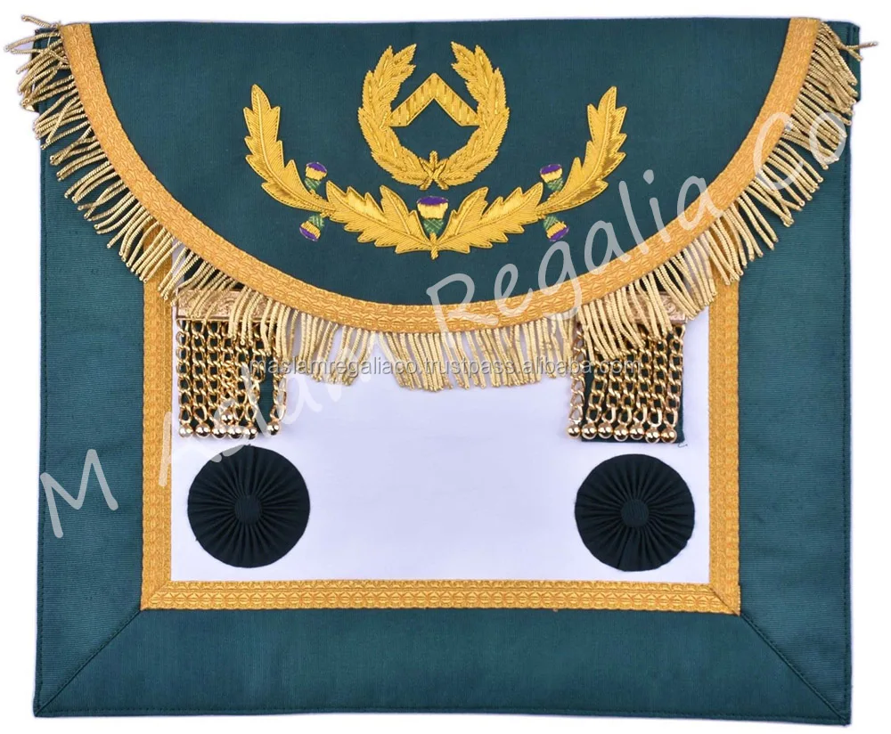 Scottish Rite Apron | Round Flap Scottish Apron | Hand Embroidery ...