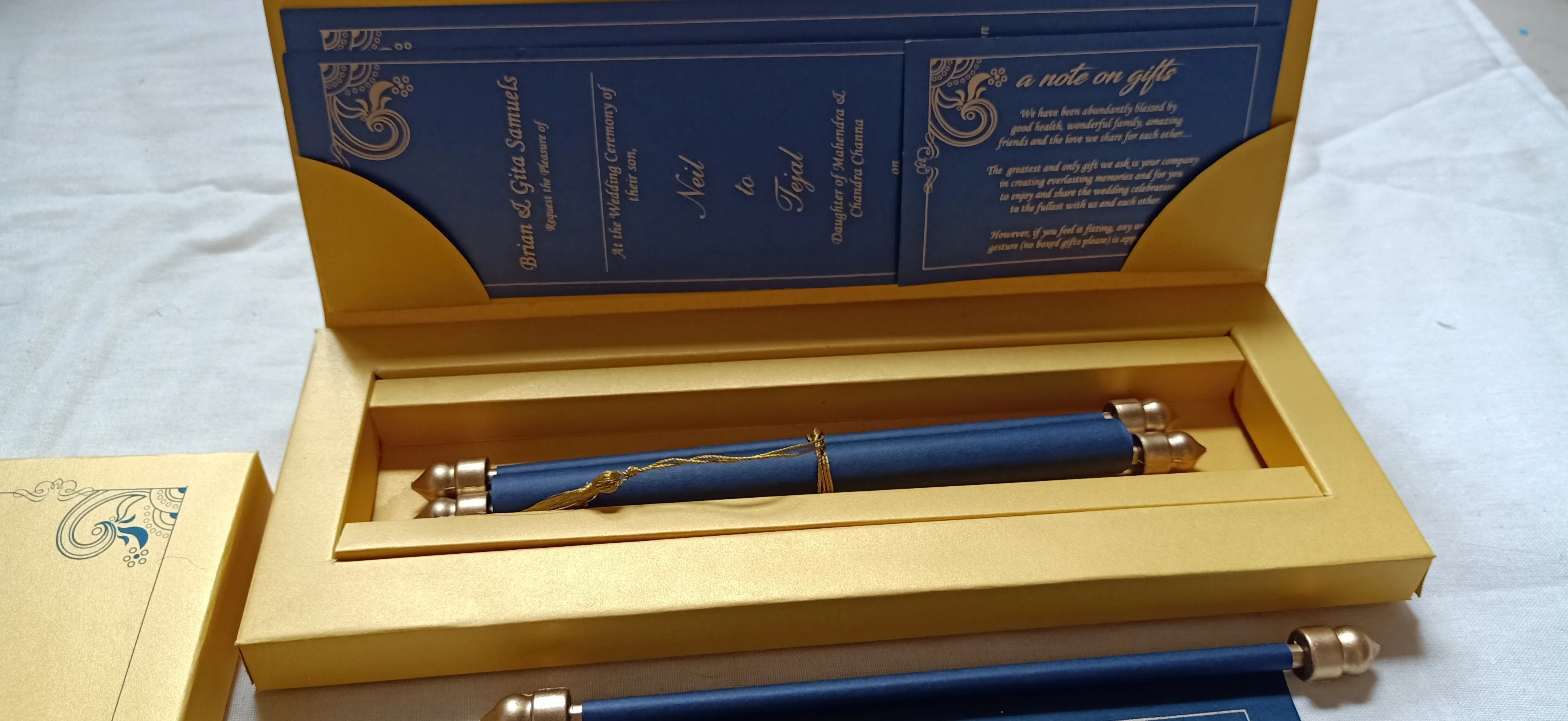 Custom Printed Scroll Boxed Invites in Ivory for Quincera Celebrations ...