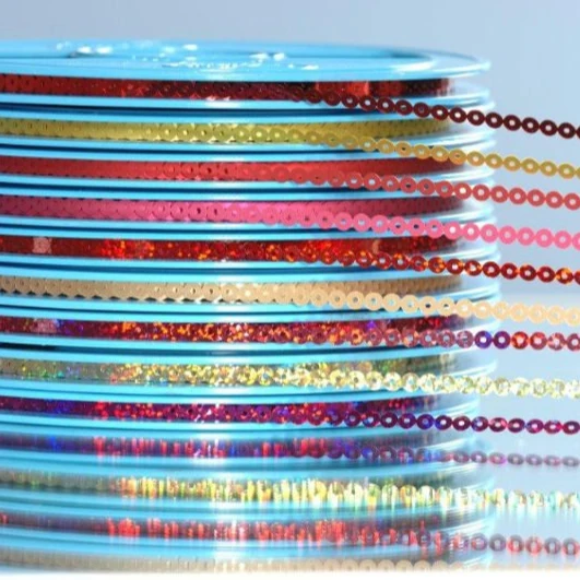 High Quality Tape Sequins For Embroidery Machine Sequin Cd Gold Color ...