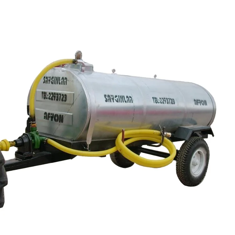 Galvanized Single Axle Tractor Mounted Water Bowsers 3 Tones