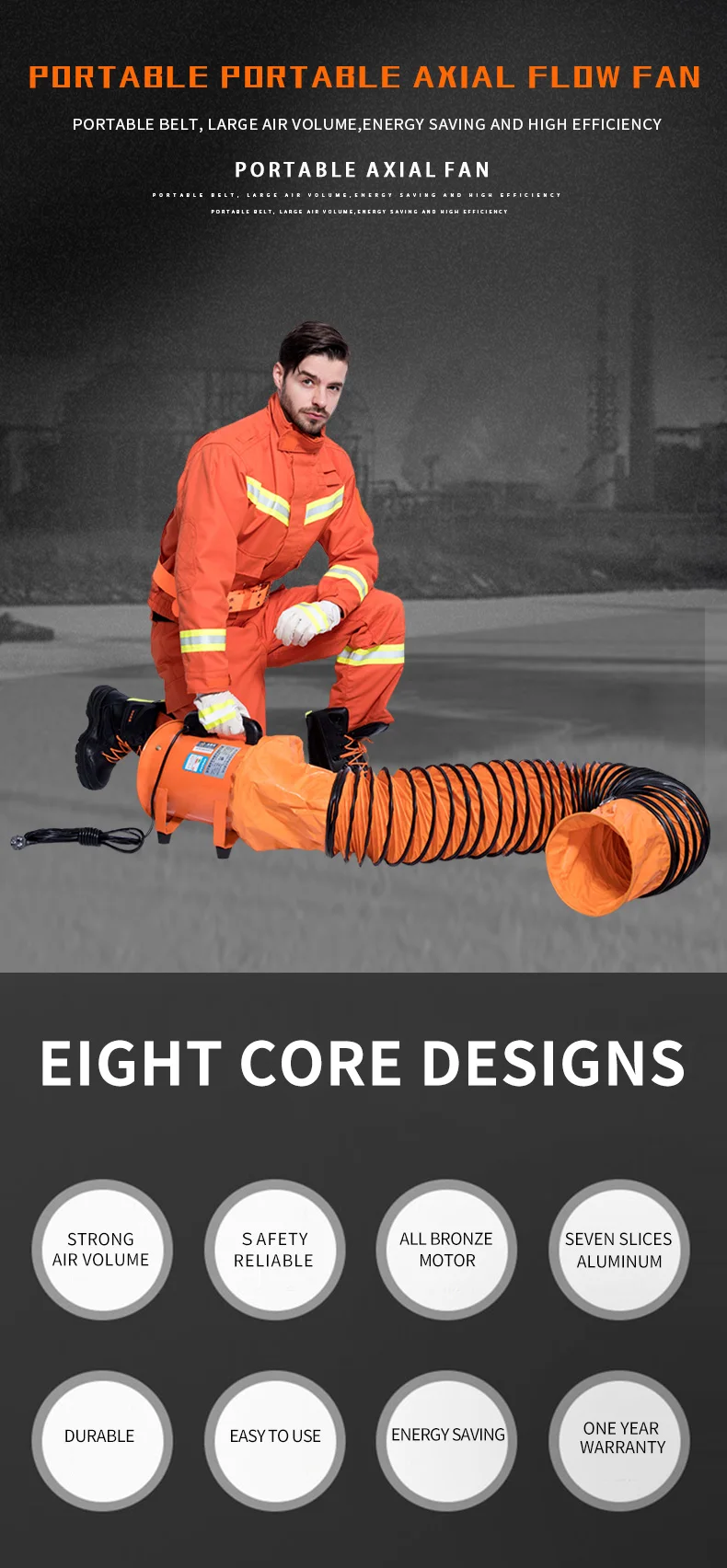 12" Axial Blower Confined Space Fan Rescue Equipment & Systems Exhaust ...