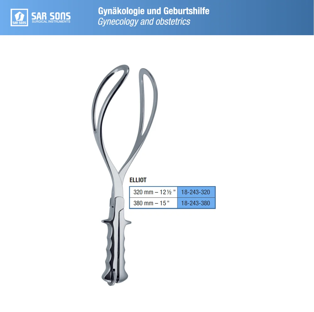 Elliot Obstetrical Gynecology & Obstetrics Forceps 320 Mm - Buy ...