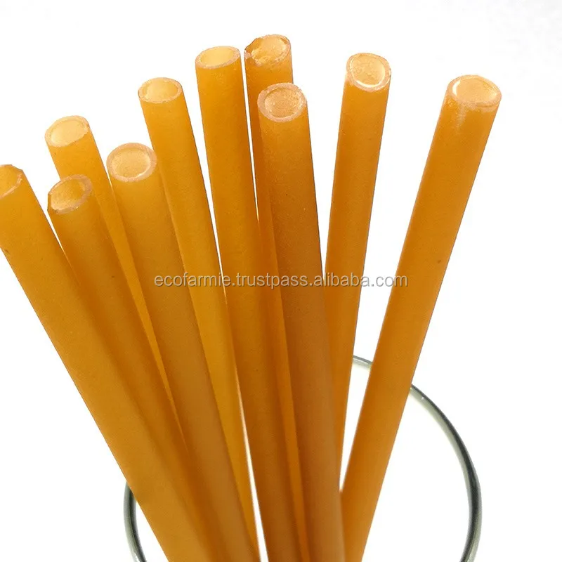 Edible Eco-Friendly Biodegradable Rice Drinking Straws