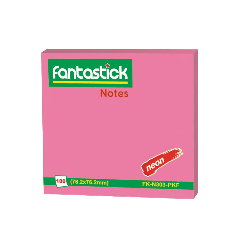 Fluorescent Color Sticky Notes Fantastick 3x3 Inch-100 Sheets - In 5 ...