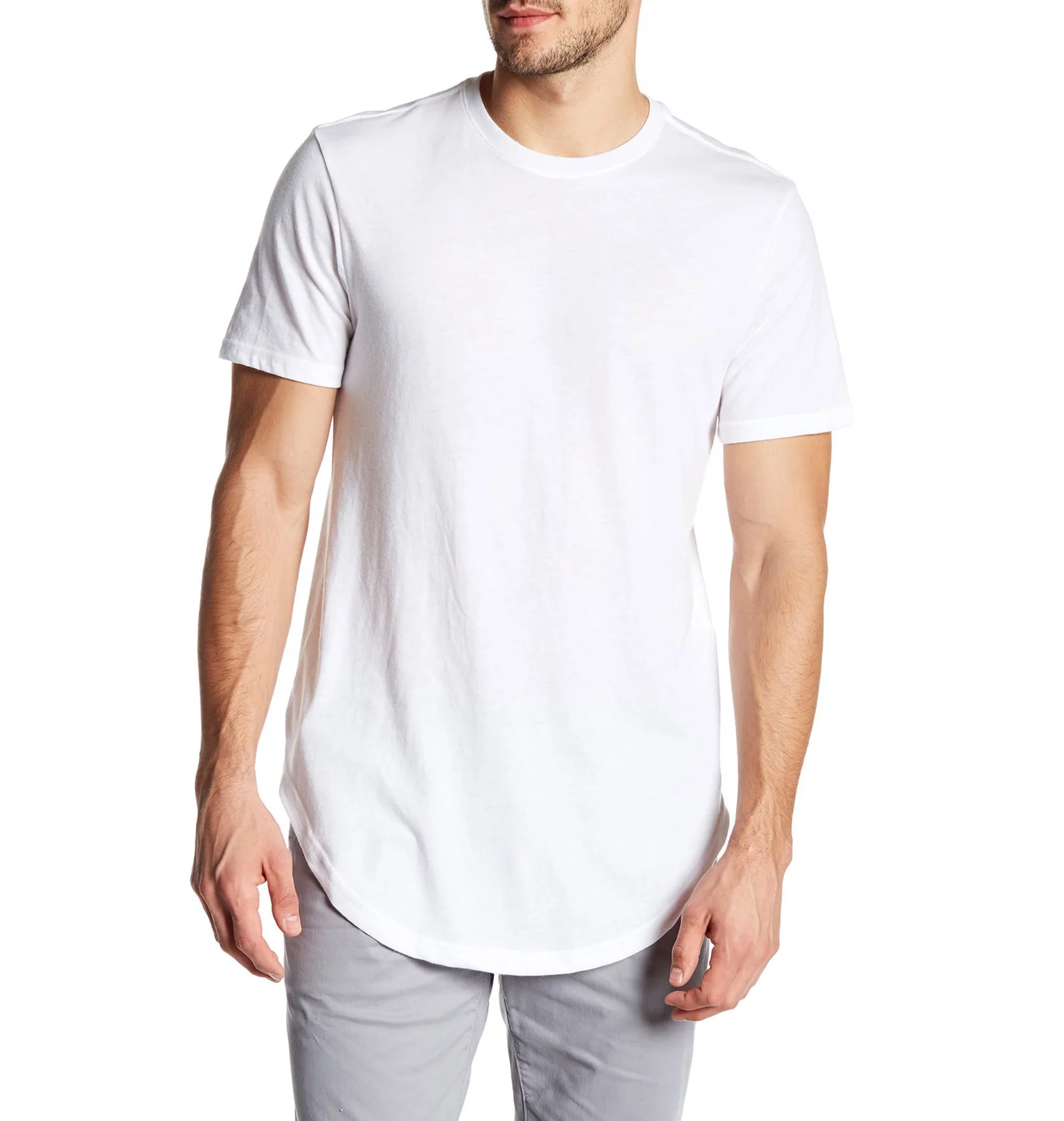 Pinco Sports Unisex Round Bottom T Shirt - Longline Curved Hem