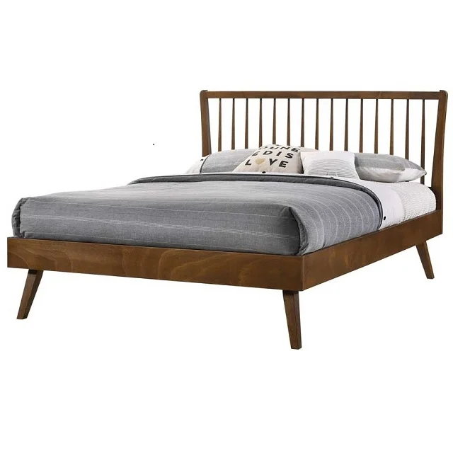 Queen Base with Base Milan Queen Size Bed - Solid Wood