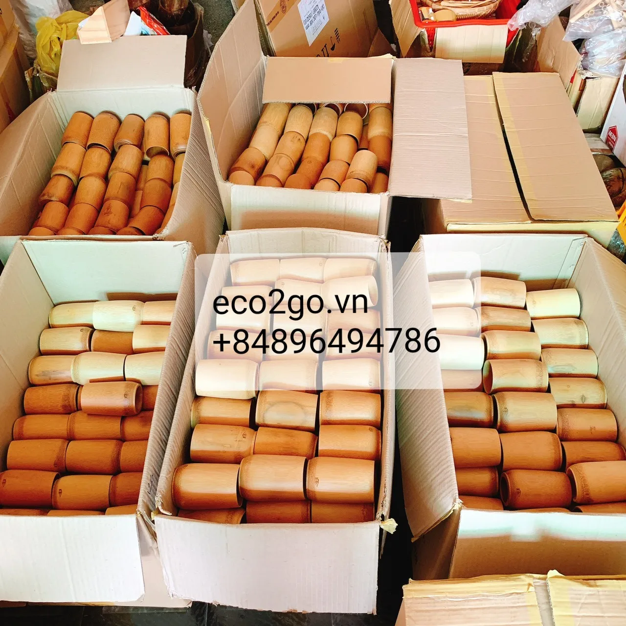 Eco2go Vietnam Bamboo Coffee Cups - Sustainable & Stylish