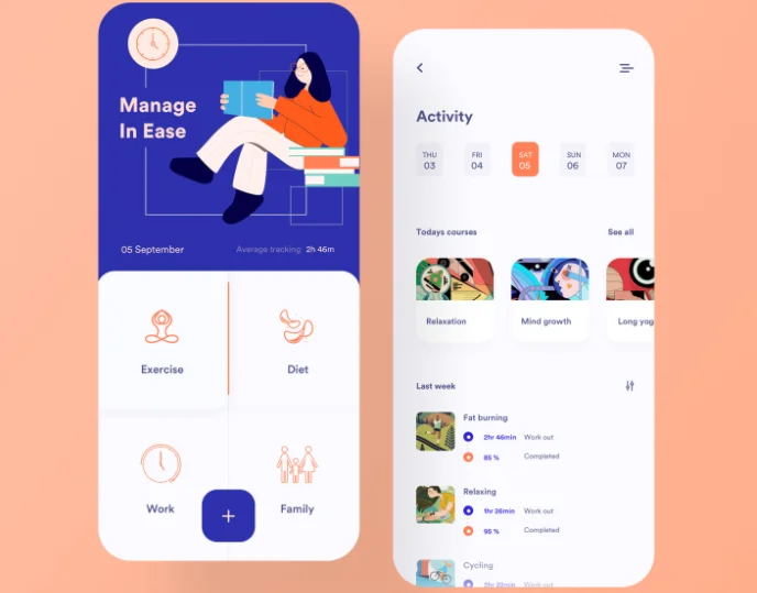 Health And Activity Tracking App Design Android Fitness