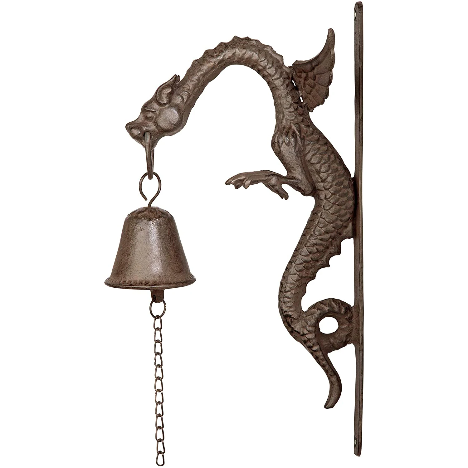 Dragon Gothic Wall Mounted Doorbell Cast Iron Rustic Vintage Entry Door ...