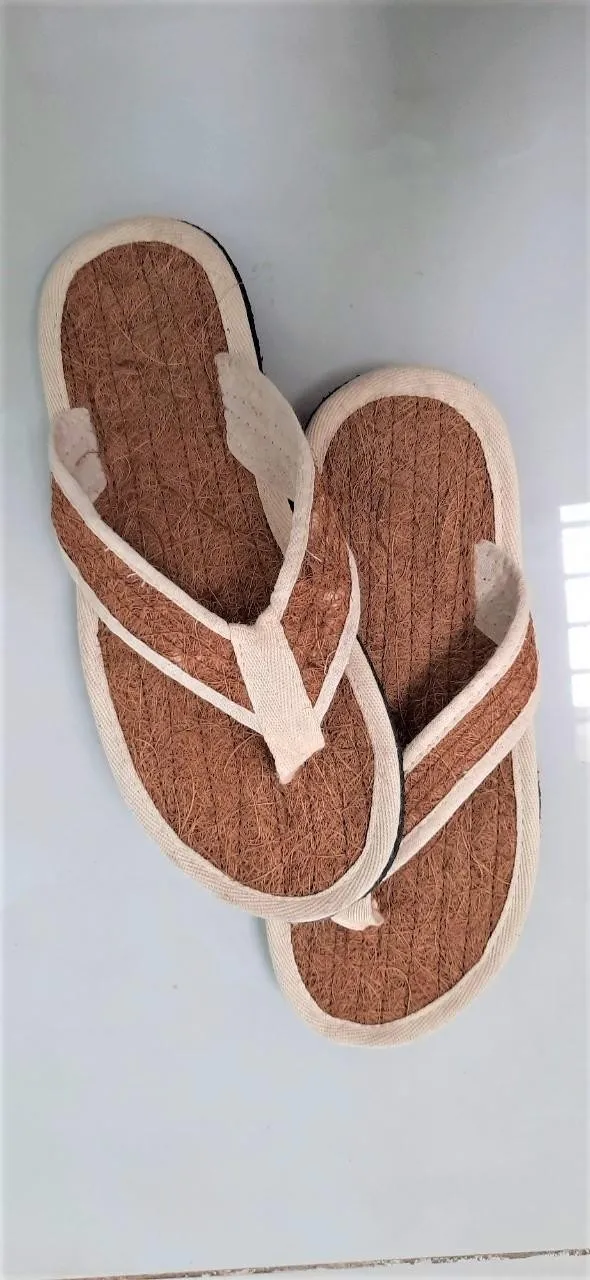 Coconut Coir Slippers/ Women And Men Slippers/ House Slipper 99 Gold ...
