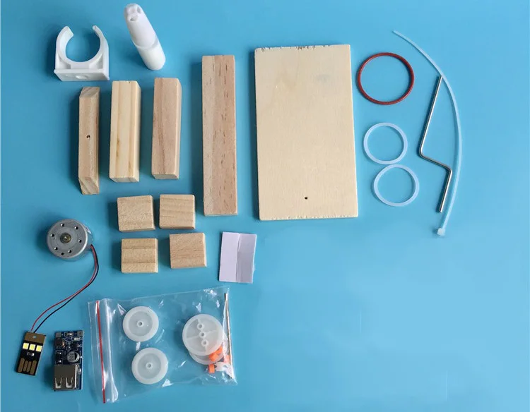 DIY Wooden Hand Crank Toy Electric Generator for Kids