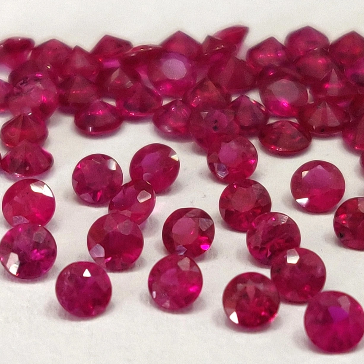 Natural Brilliant Cut Ruby 1mm to 3mm - Perfect for Jewelry