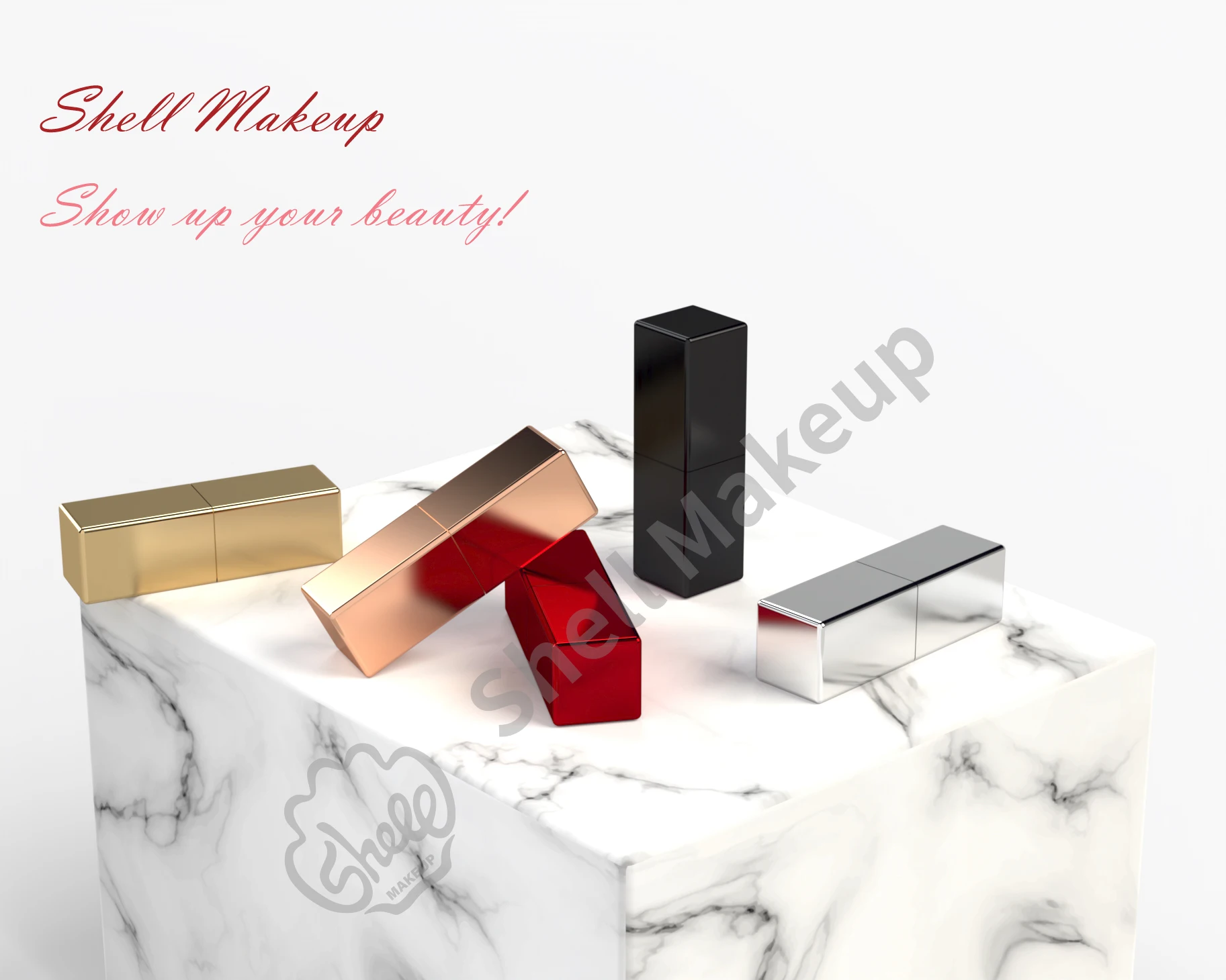 Mini Luxury Silver Empty Square Metal Lipstick Tubes - Buy Glowing ...