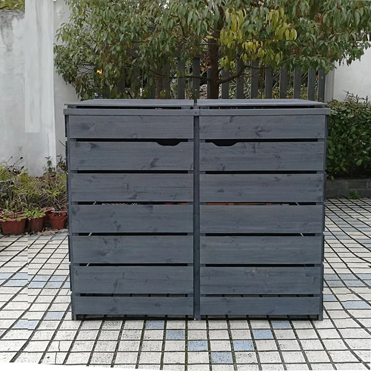 Sustainable Garden Waste Storage - Durable Wooden Cover