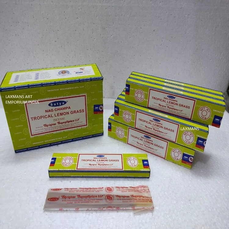 Shop Our 2024 Satya Brand Lemon Grass Masala Incense Sticks