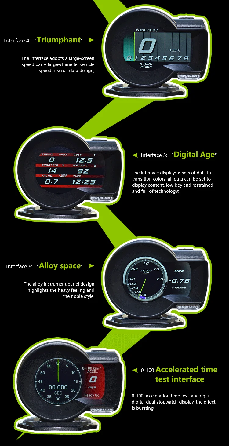 Navihua Obd 2 Gauge F835 Mini Car Water Temperature Gauge F8 Car Gauge ...