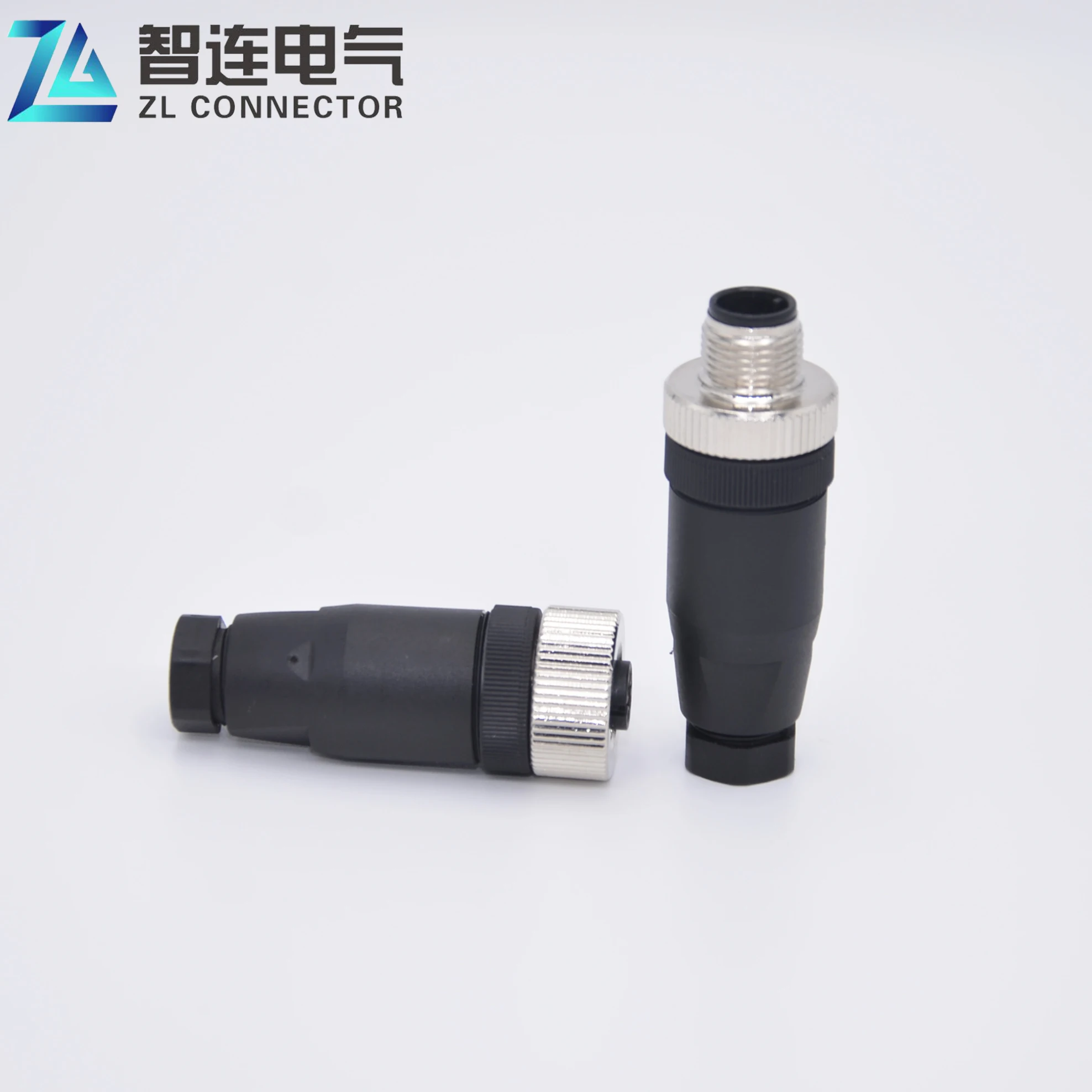 M12 Coupler Screw Assembly Connector Type Male Female Bulkhead M12 ...