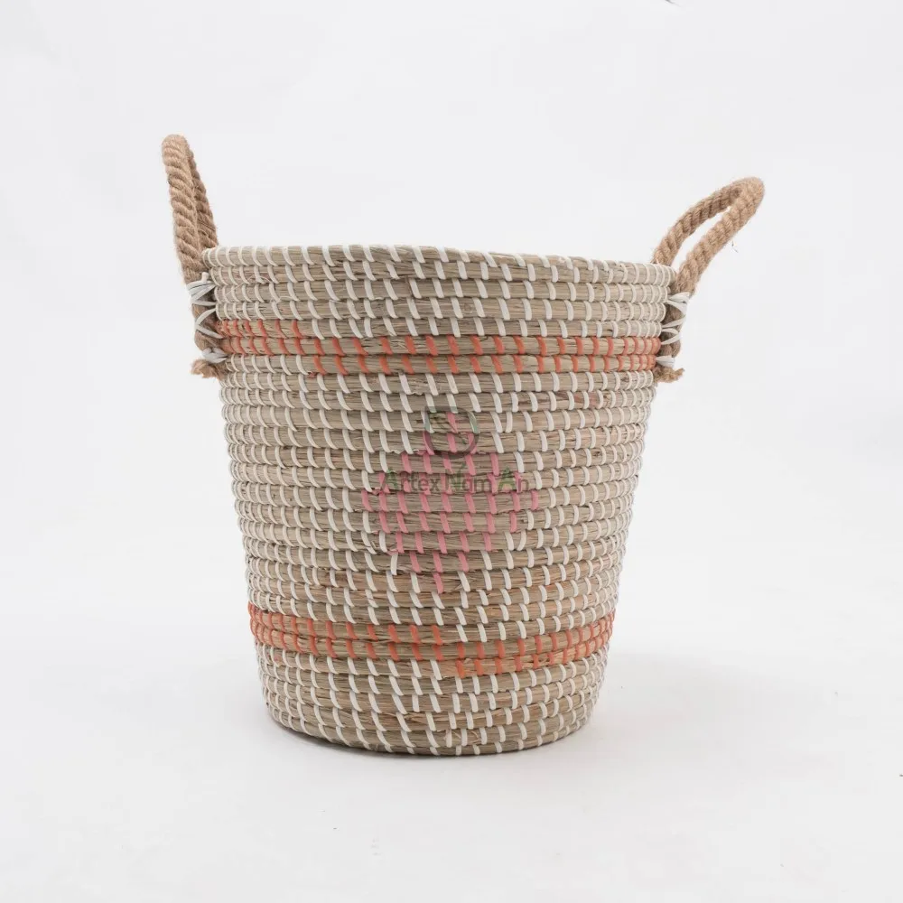 Small Moq Natural Plastic Liner Green Plant Seagrass Plant Pot Seagrass ...