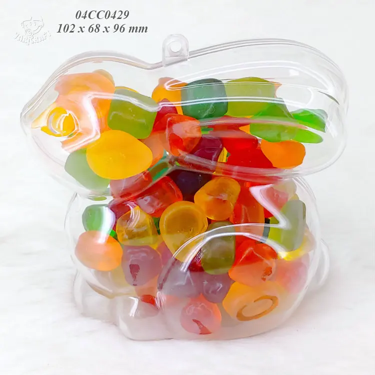 100% Food Grade Clear Plastic Rabbit Shape Candy Box - Buy Clear ...