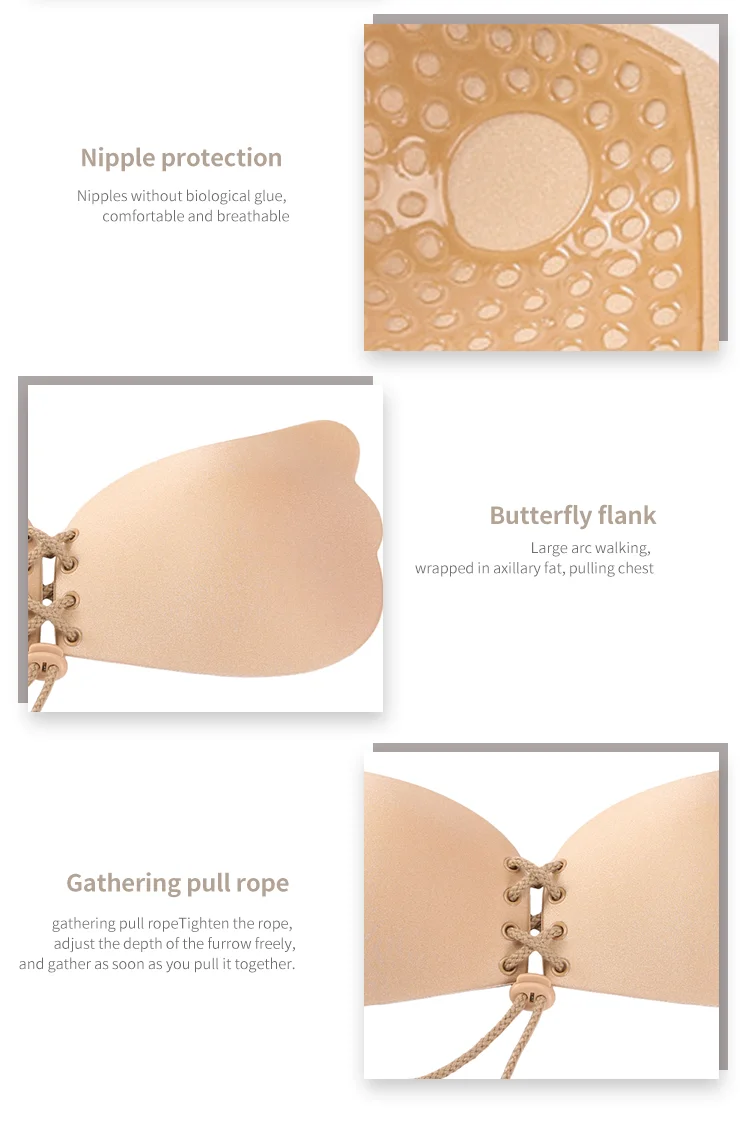 Seamless Adhesive Invisible Bras For Women Sexy Lingerie Silicone ...