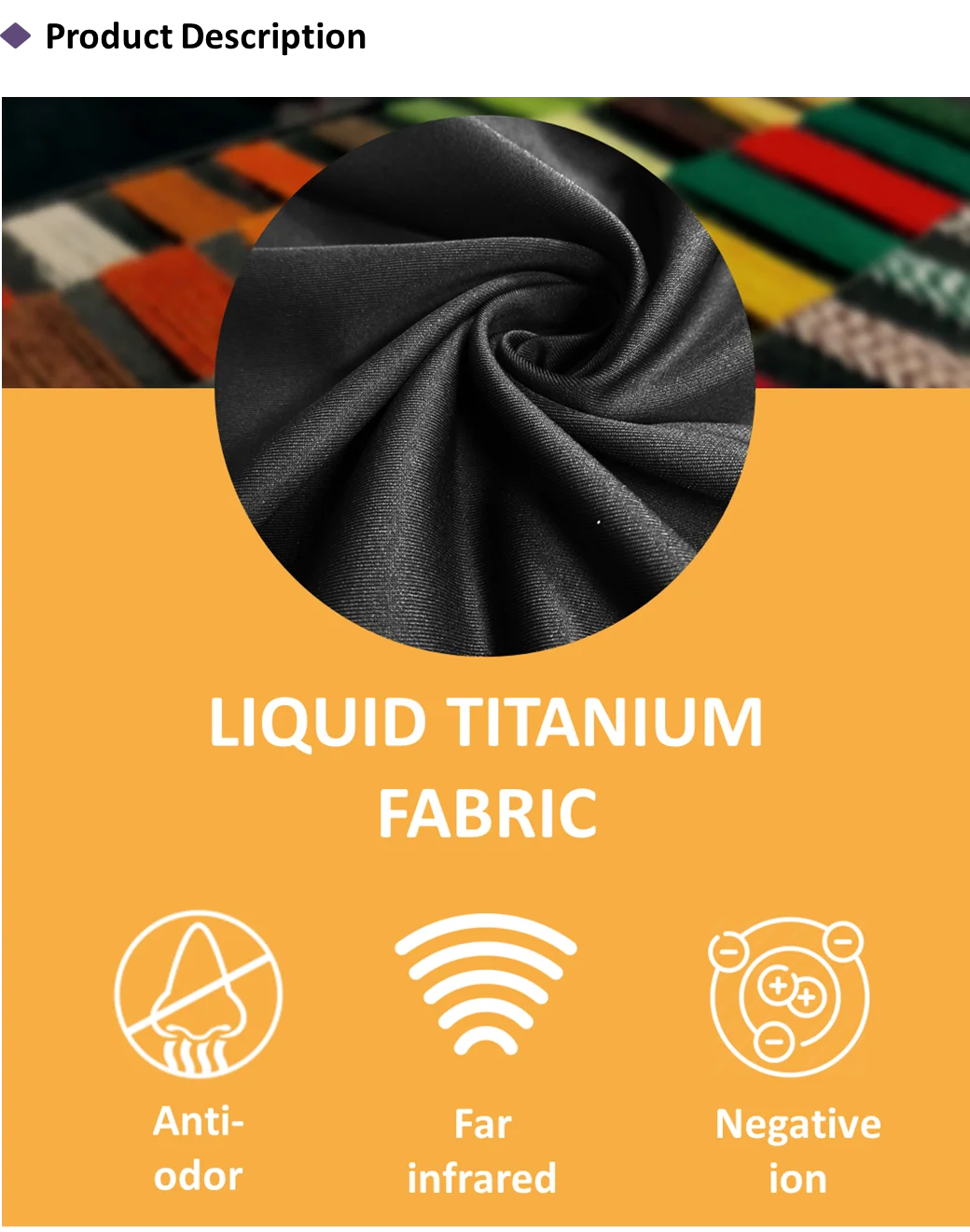 Liquid Titanium Spandex Elastic Sandwich Interlock Fabric