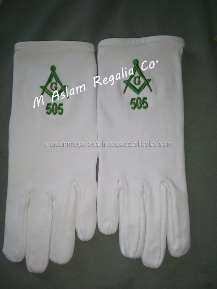 Masonic Knight Templar Preceptor Leather Gauntlets Ceremonial Gloves ...