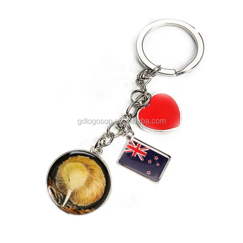 I Love New Zealand Metal Keychain - Custom Souvenir