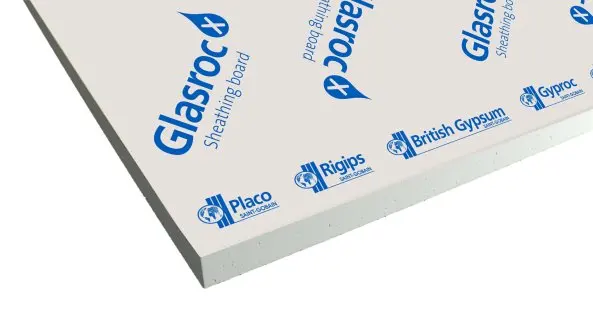 British Gypsum Glasroc X Gypsum Sheathing Board - Water & Fire ...