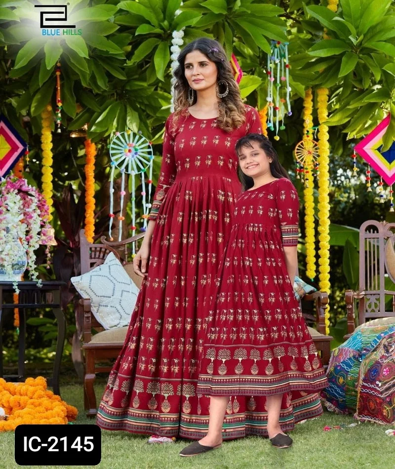 Indian Designer Pure Rayon Kurtis - Elegant Anarkali