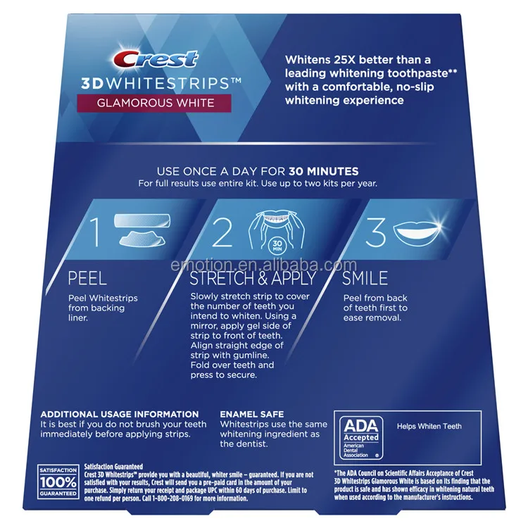 Crest 3dwhitestrips - Glamorous White Teeth Whitening