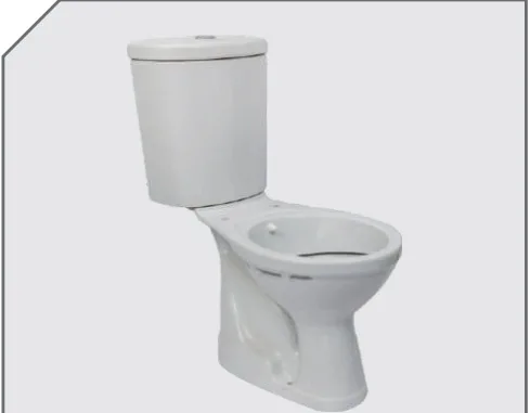 Classic Style WC Toilet - Ceramic, Floor Mounted, Dual-flush