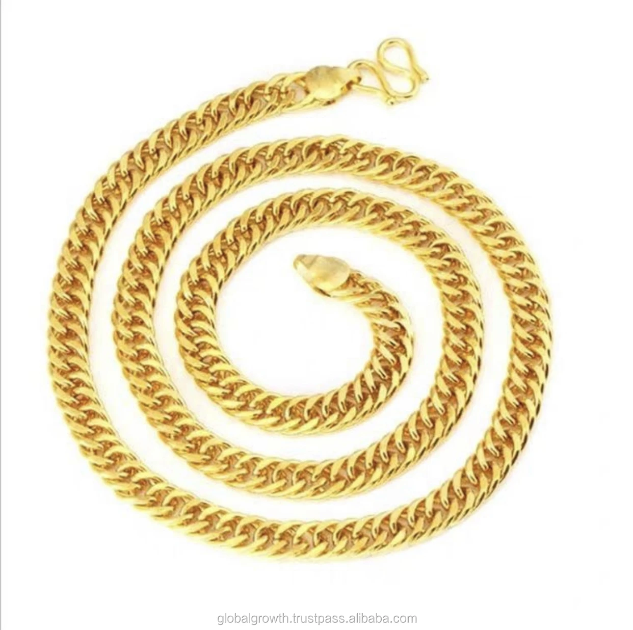 Double Link Curb Chains In Solid Gold 14k 18k 24k (custom Width ...