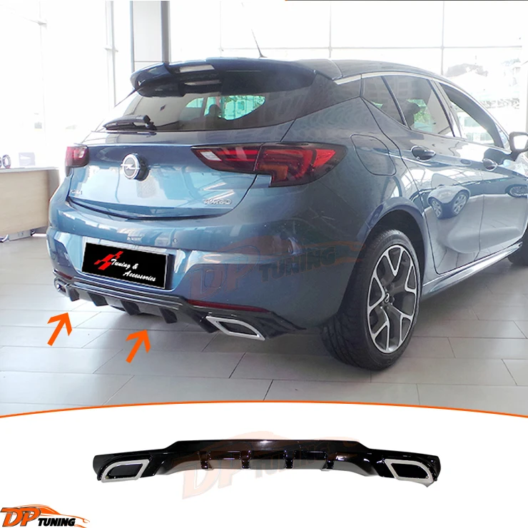Astra K 2015 - UP Rear Diffuser Splitter with Left and Right Chrome ...
