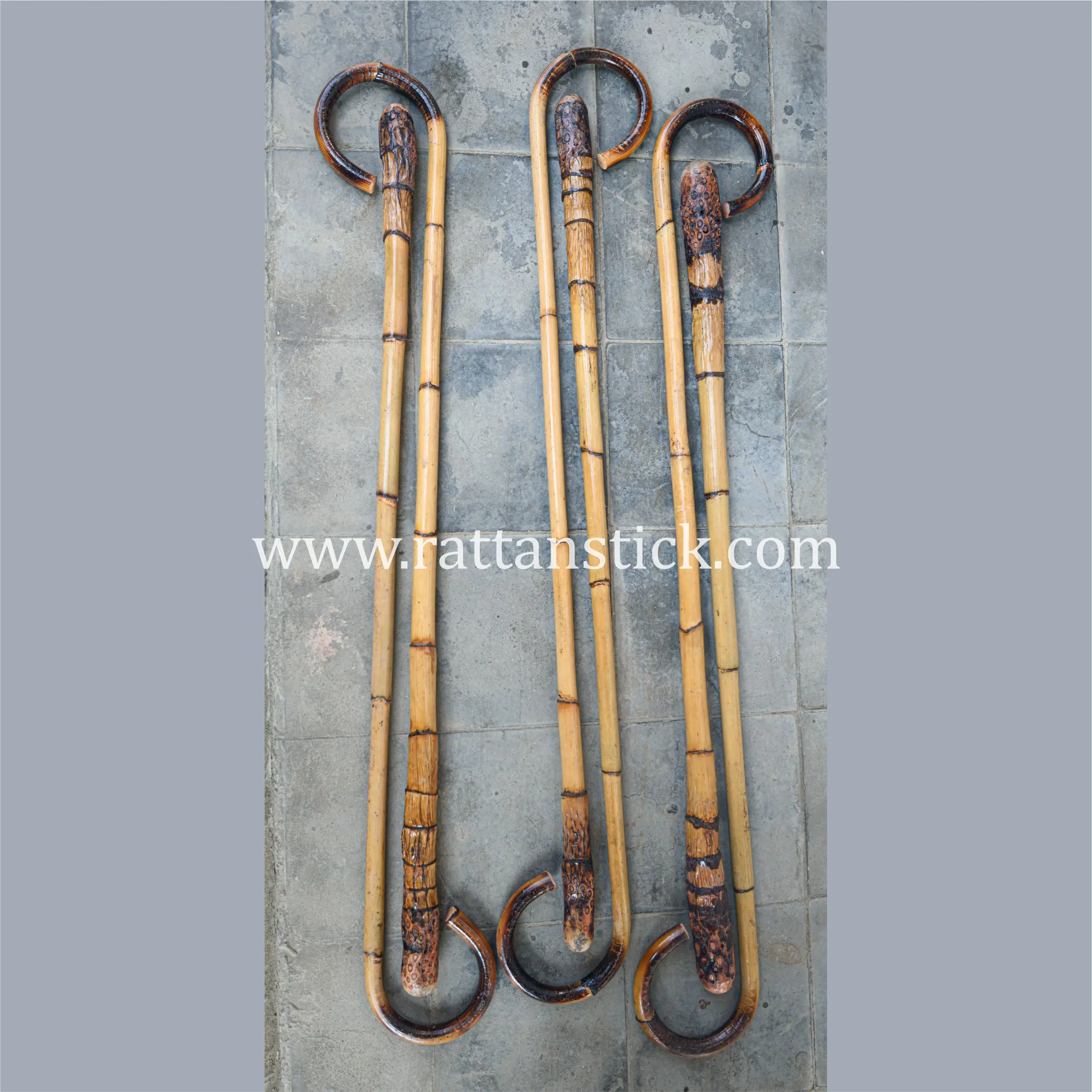 Eco-friendly Rattan Walking Stick by Dekor Asia - Luxury Hiking Gear