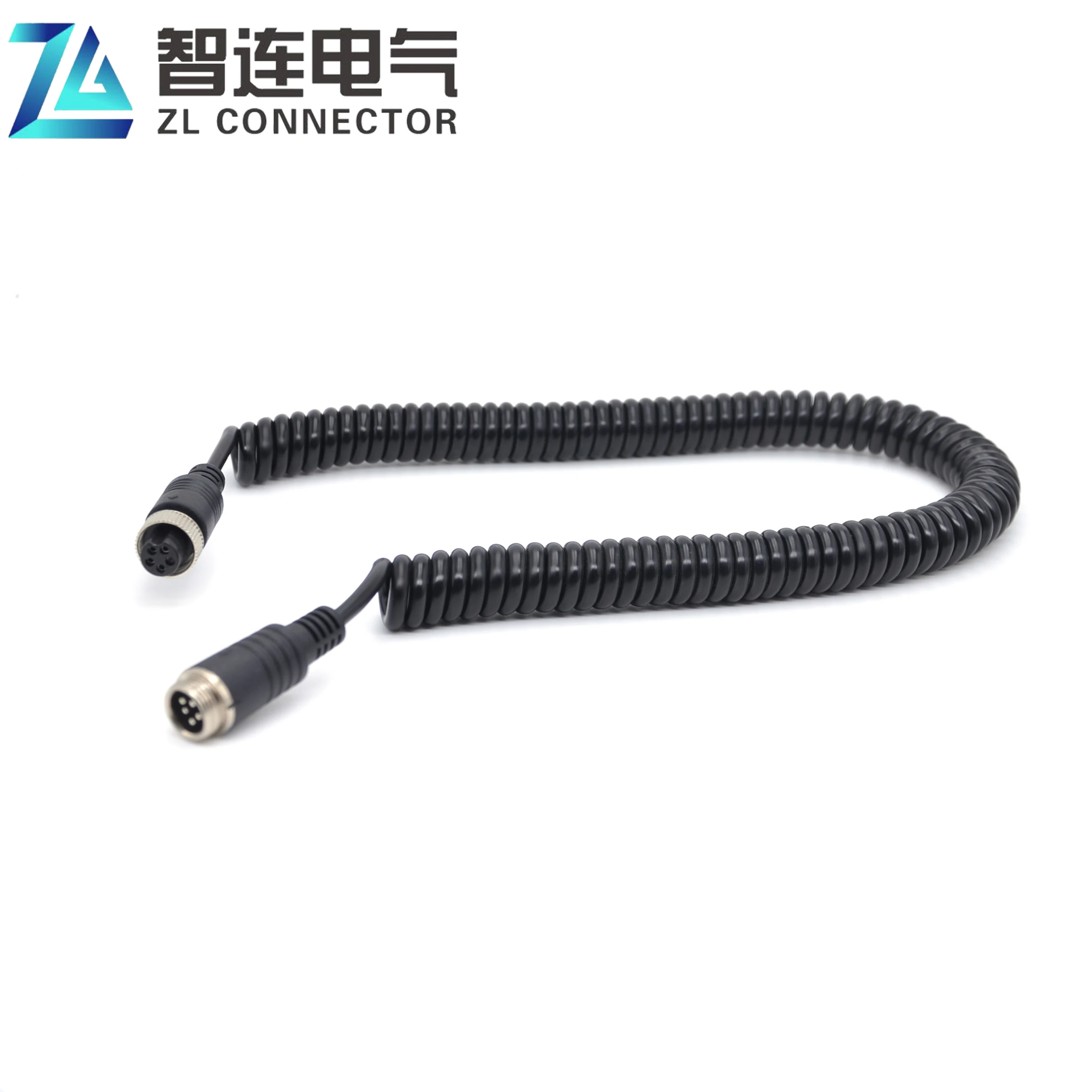 Black White Orange PU/PVC 2 3 4 5 6 8 12 Core Shielded Spring Cable ...
