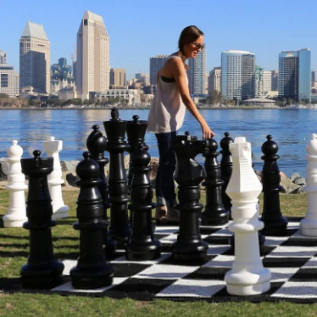 Giant Fiberglass Chess Set for Outdoor Games & Events - Decorative ...