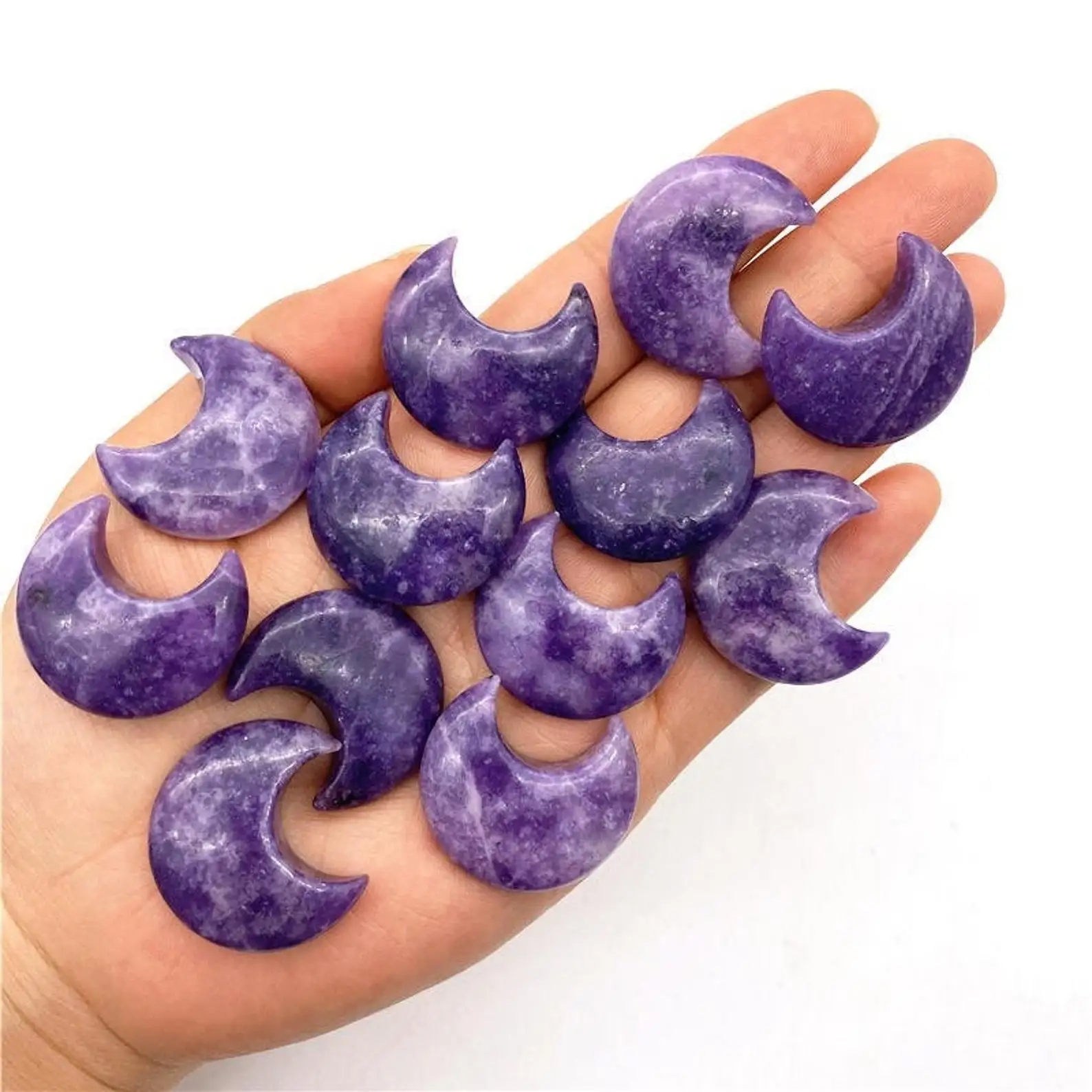 Beautiful Crystal Crescent Moons / Bulk Gemstones Lepidolite Agate ...