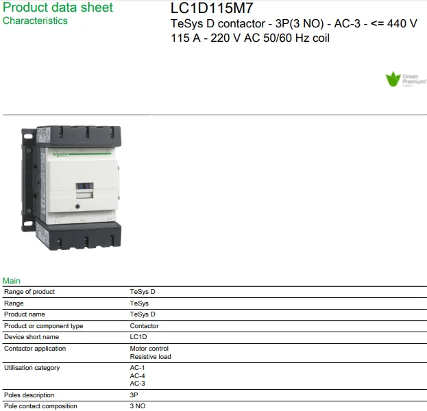 On Line Payment Lc1d115m7 3p 115a 220v Telemecanique Ac Contactors - Buy Lc1d115 Telemecanique ...
