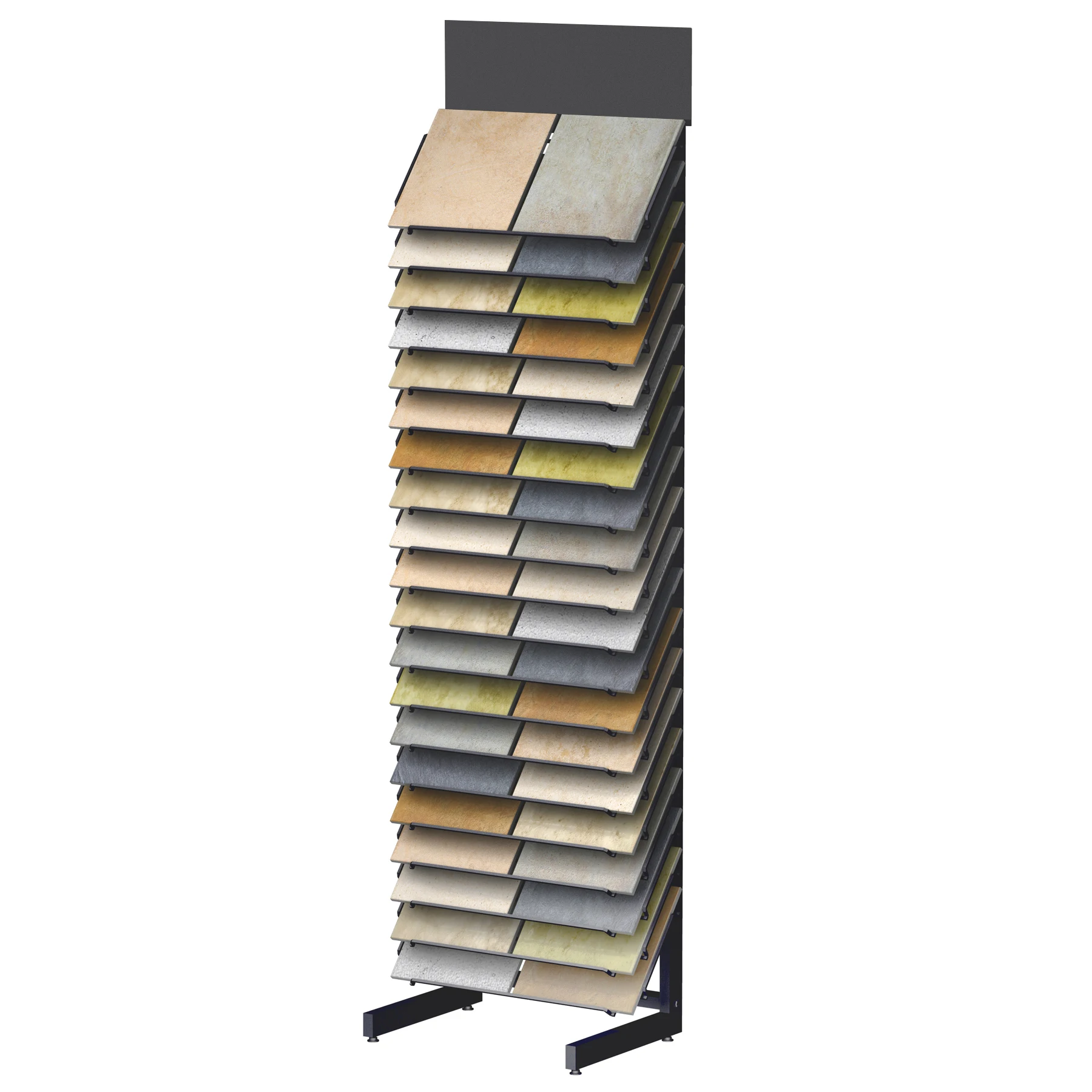 Customized Metal Ceramic Tile Display Rack for Showroom