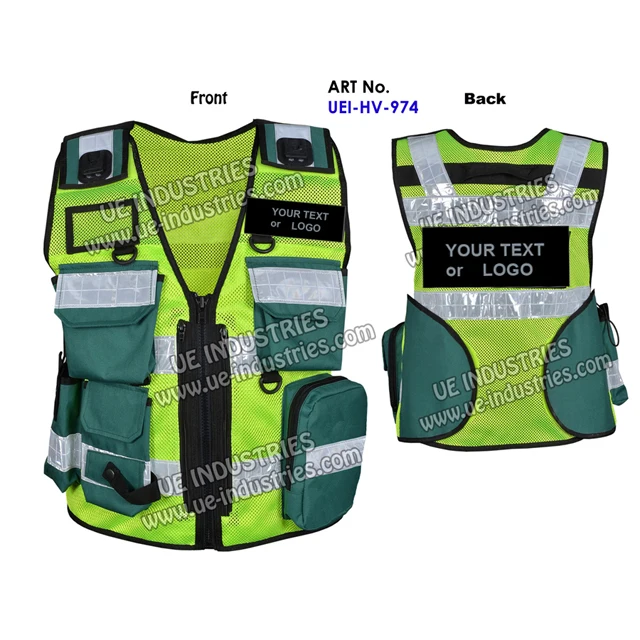 Hi Viz Paramedic 974 Vest Ambulance Vest Hi Visibility First Response ...
