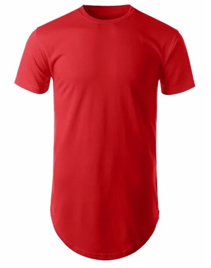 Pinco Sports Unisex Round Bottom T Shirt - Longline Curved Hem