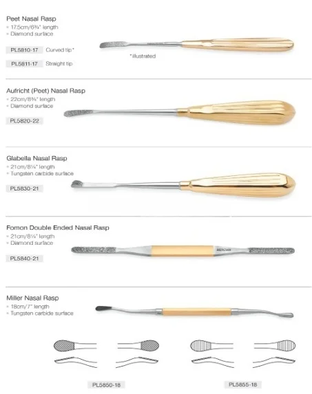 Miller Nasal Rasps TC Curved Gold Plated Handle| Alibaba.com