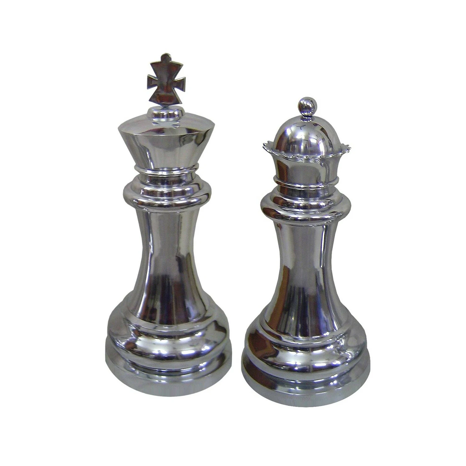Giant Aluminum King & Queen Metal Chess Pieces for Home Decoration ODM